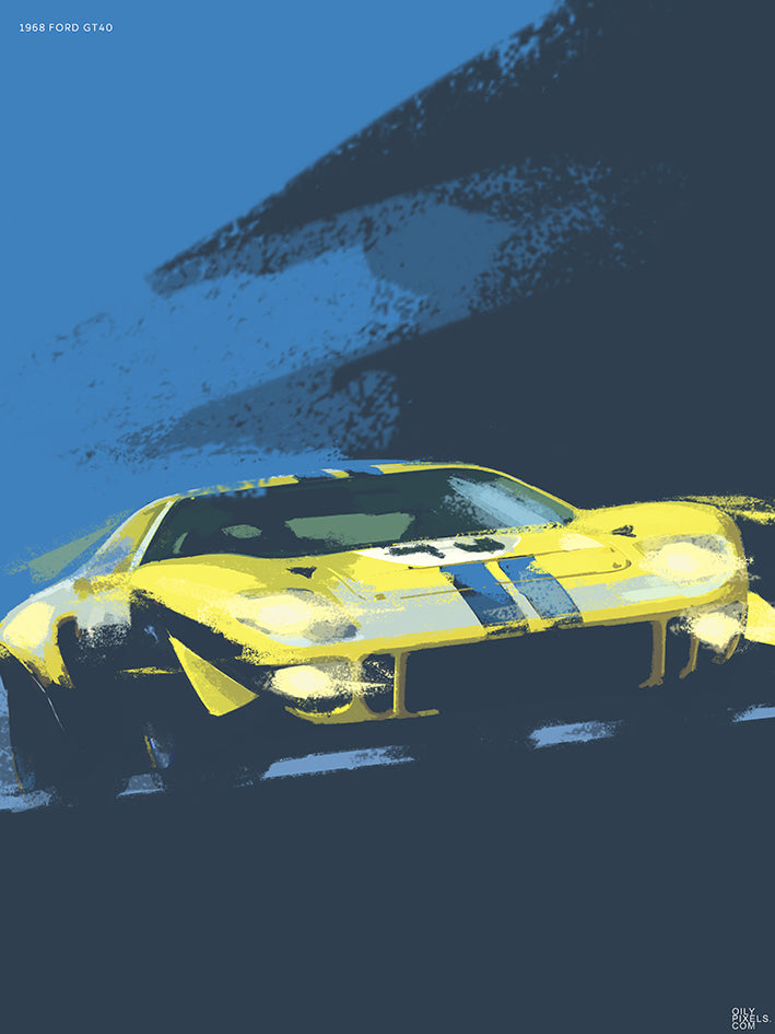 1968 FORD GT40 yellow – Oilypixels