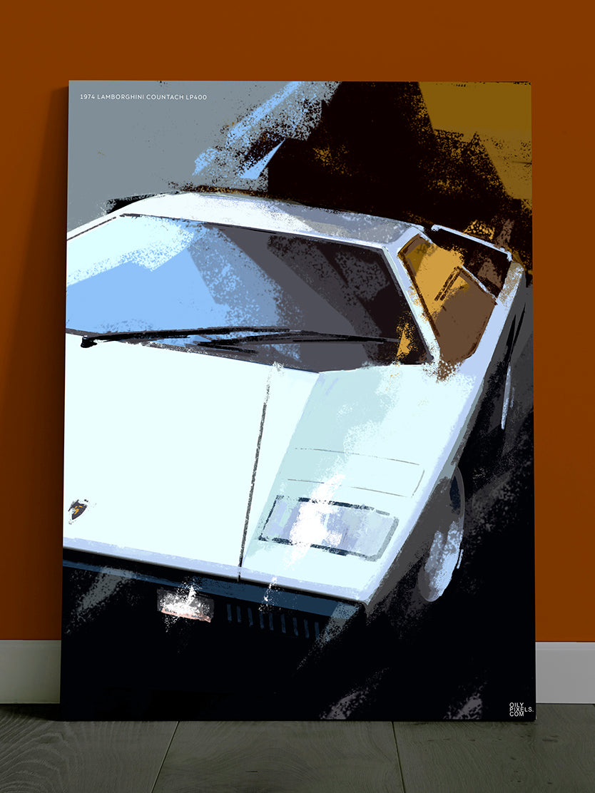 1974 LAMBORGHINI COUNTACH LP400 white – Oilypixels